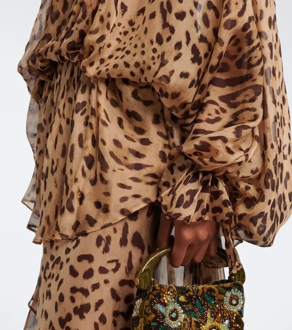 XU ZHI Leopard-print Silk Blouse