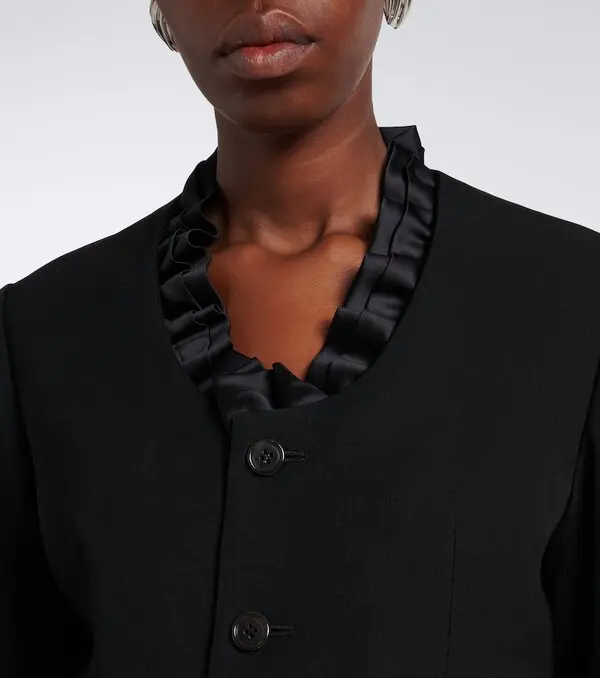 Noir Kei Ninomiya Ruffled Peplum Wool Jacket