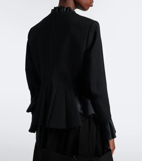Noir Kei Ninomiya Ruffled Peplum Wool Jacket