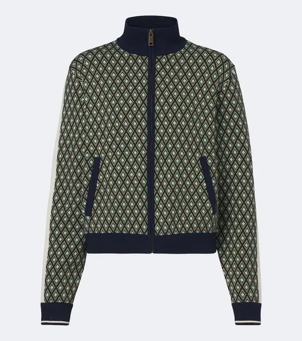 The Upside Viva Margot Knitted Cotton-blend Sweatshirt - Green