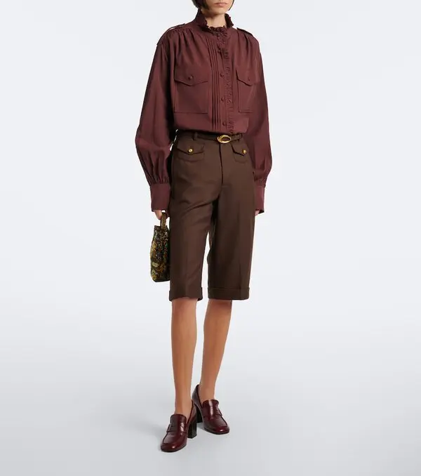 XU ZHI Wool Capri Pants