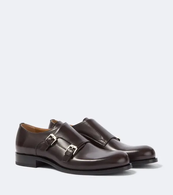 CHRISTIAN LOUBOUTIN Dandydeco Leather Monk Strap Shoes