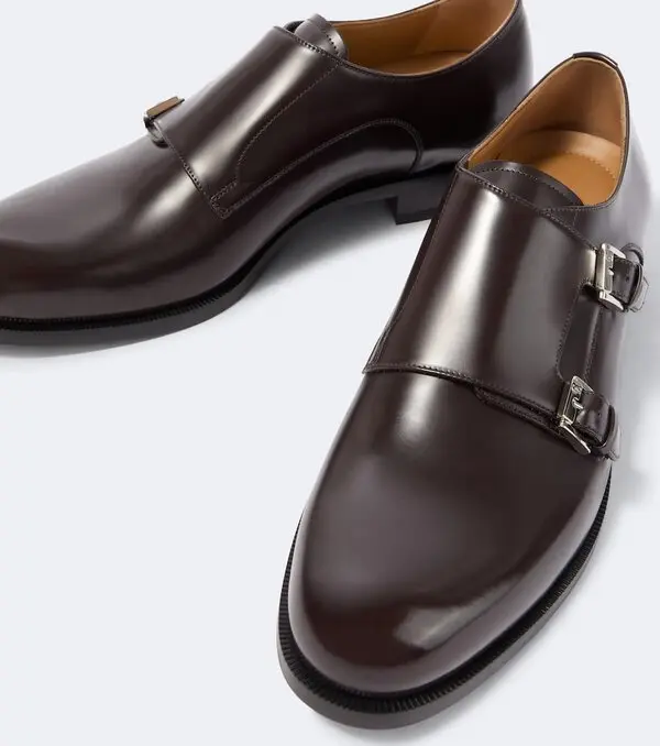 CHRISTIAN LOUBOUTIN Dandydeco Leather Monk Strap Shoes