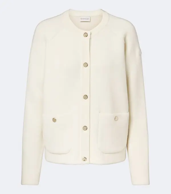 Moncler Wool, Cotton, And Cashmere-blend Cardigan