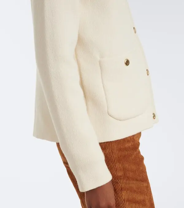 Moncler Wool, Cotton, And Cashmere-blend Cardigan