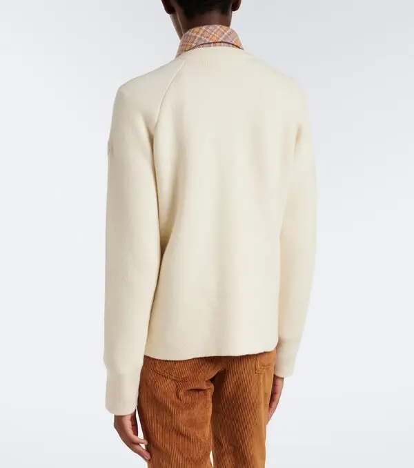 Moncler Wool, Cotton, And Cashmere-blend Cardigan