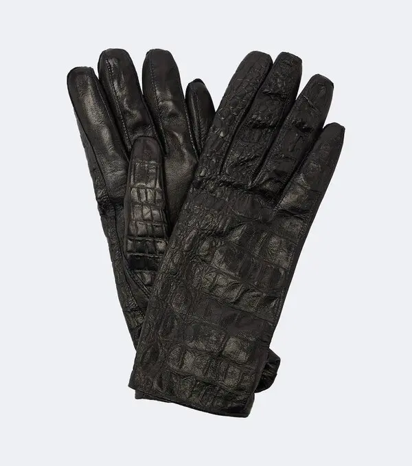 Nour Hammour Silk-lined Leather Gloves