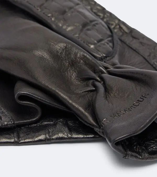 Nour Hammour Silk-lined Leather Gloves