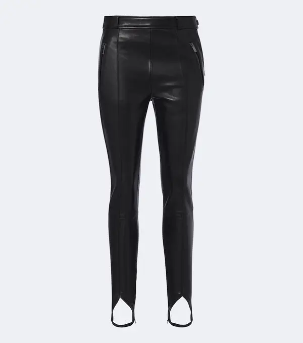 Balmain Leather Stirrup Leggings