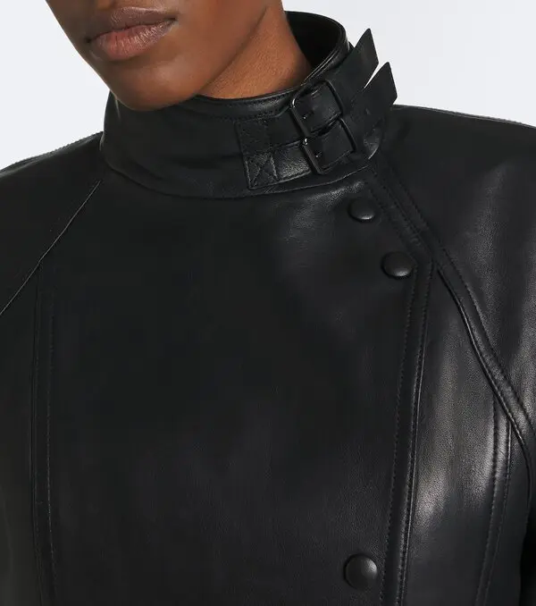 Balmain Asymmetric Leather Jacket
