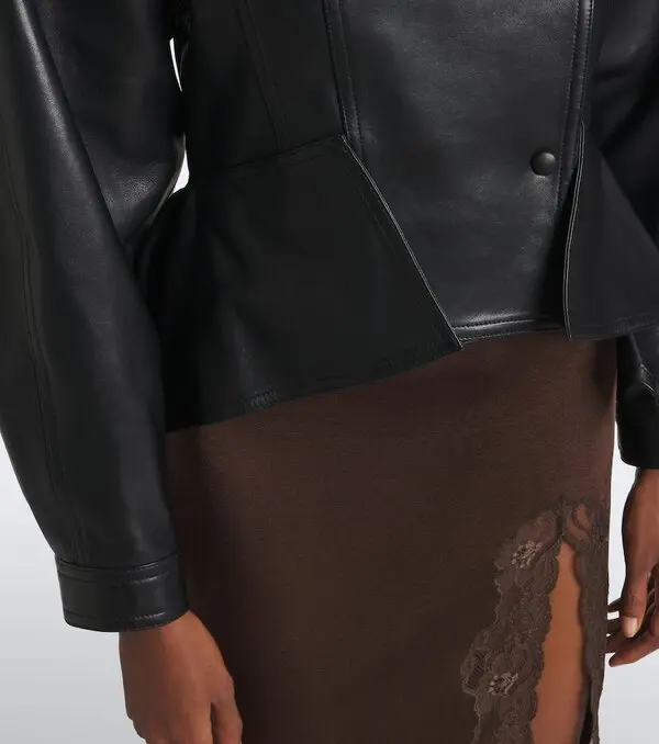Balmain Asymmetric Leather Jacket