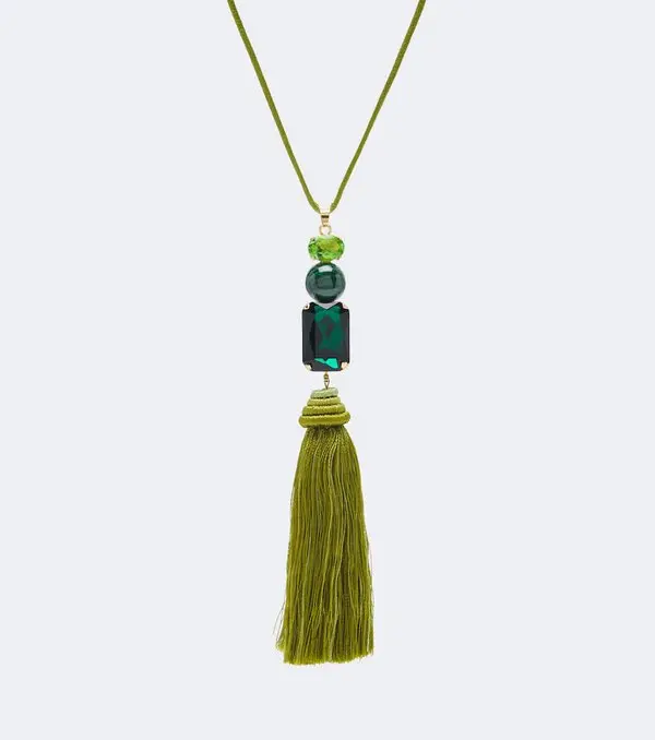 JENNIFER BEHR Torin Embellished Necklace - Green
