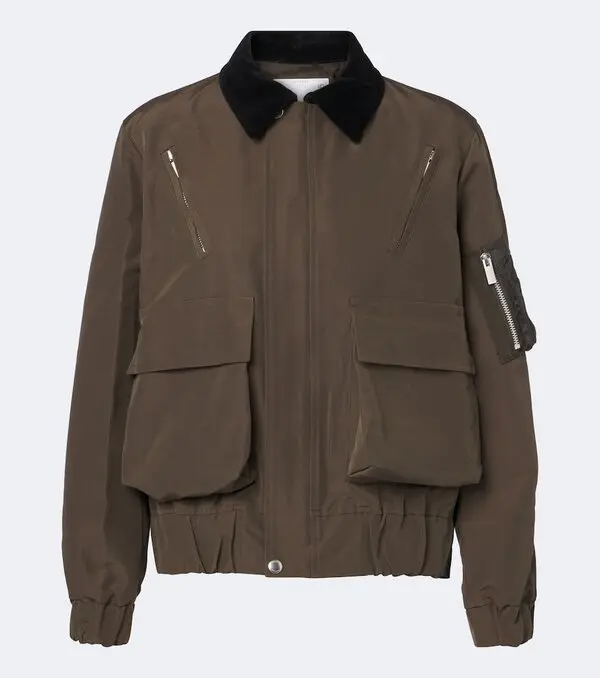 Sacai Cotton-blend Blouson Jacket - Brown