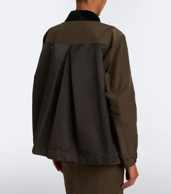 Sacai Cotton-blend Blouson Jacket - Brown