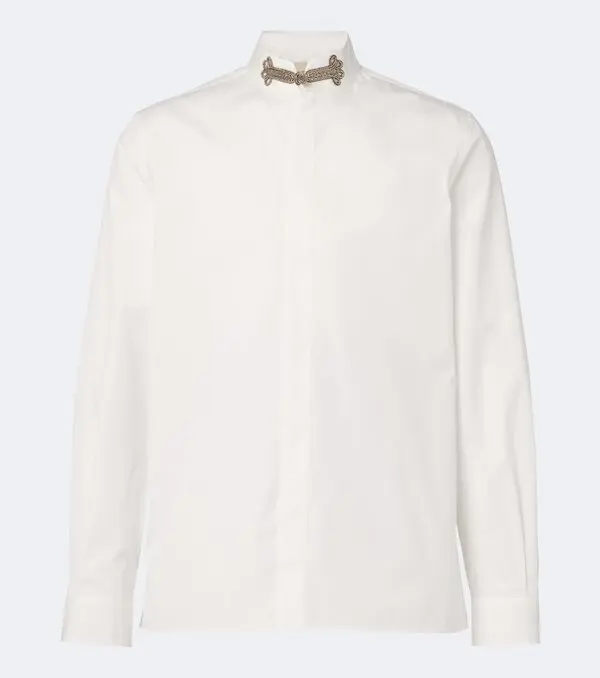 Valentino Garavani Embellished Cotton Poplin Shirt