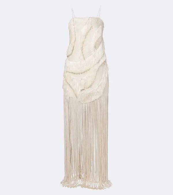 XU ZHI Embellished Fringed Minidress