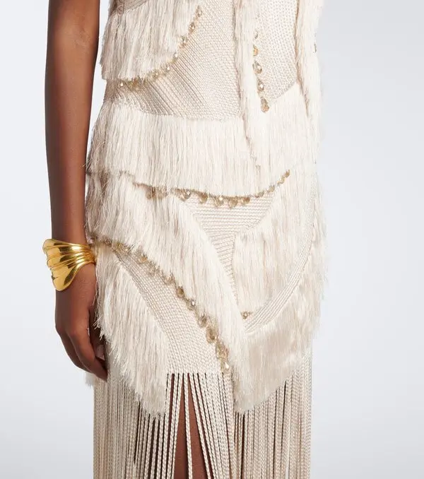 XU ZHI Embellished Fringed Minidress