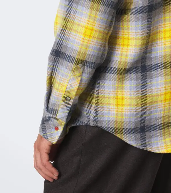 GOD'S TRUE CASHMERE Alchemy Plaid Cashmere Shirt With Carnelians