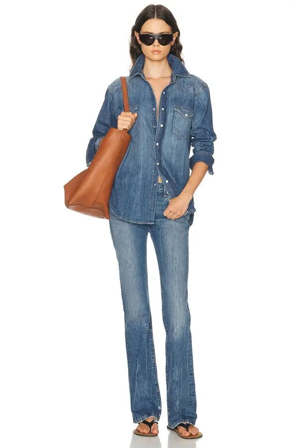 Eterne Ellis Denim Shirt - Medium Indigo