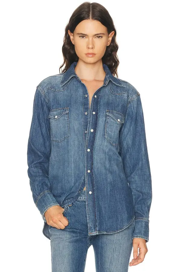 Eterne Ellis Denim Shirt - Medium Indigo