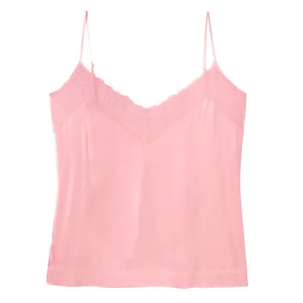 MAMU DREAM Satin Lace-trim Camisole