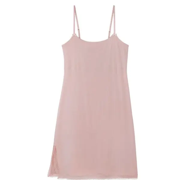 MAMU DREAM Lace Trimmed Modal Jersey Slip Dress