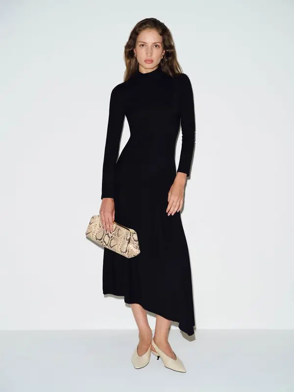 REFORMATION Laurence Knit Dress - Black