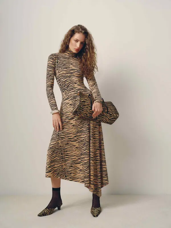 REFORMATION Laurence Knit Dress - Brown