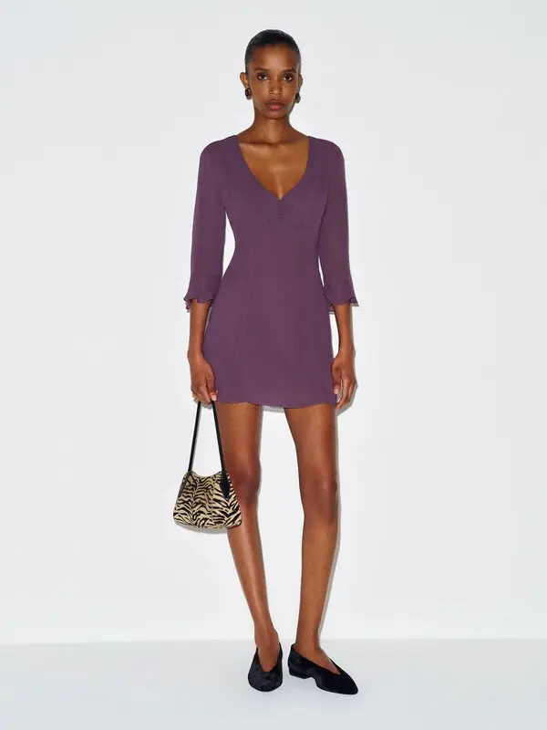 REFORMATION Gracey Dress - Purple