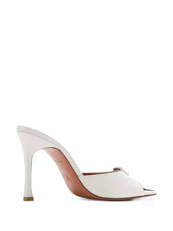 Amina Muaddi Mini Camelia Crystal-buckle Mules