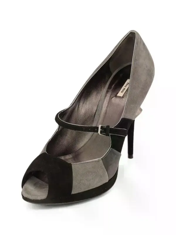 Miu Miu Peep-toe Suede Pumps
