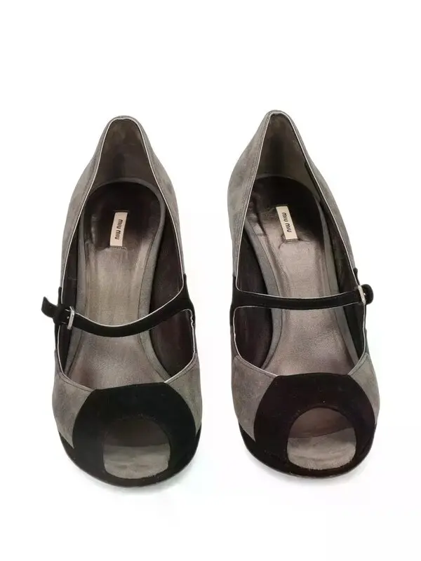 Miu Miu Peep-toe Suede Pumps