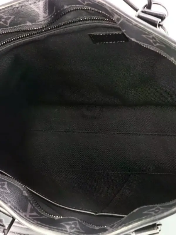 LOUIS VUITTON Sac Plat Zipper Monogram Eclipse Canvas Horizontal Tote Bag