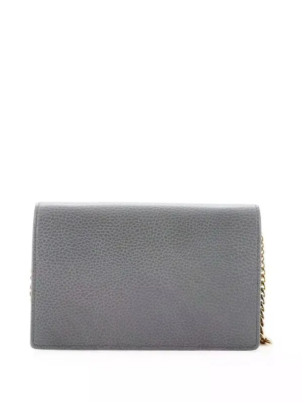 Gucci Petite Gg Marmont Chain Wallet Leather Mini Crossbody Bag - Grey