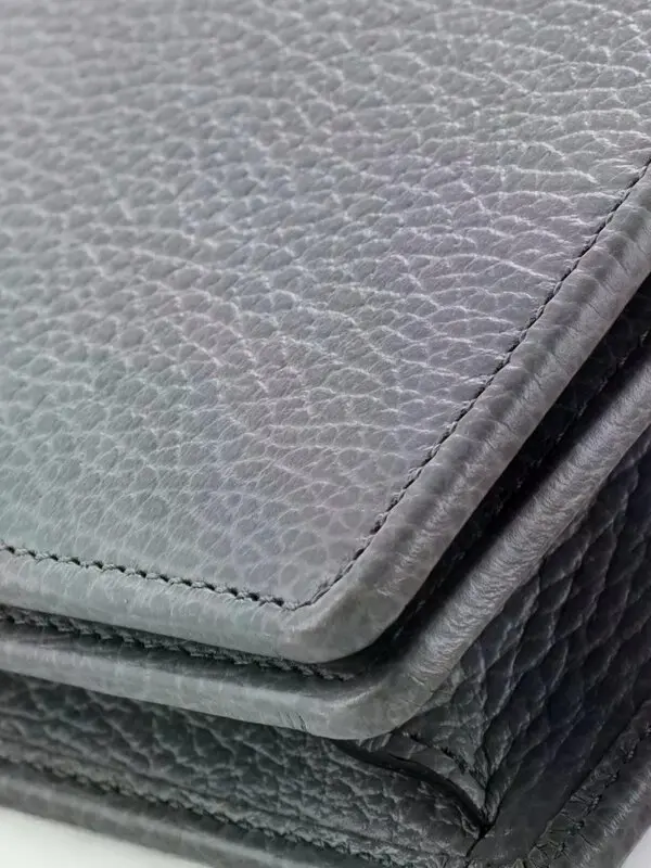 Gucci Petite Gg Marmont Chain Wallet Leather Mini Crossbody Bag - Grey