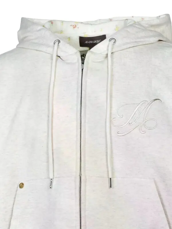 MASU Floral-print Zip-up Hoodie