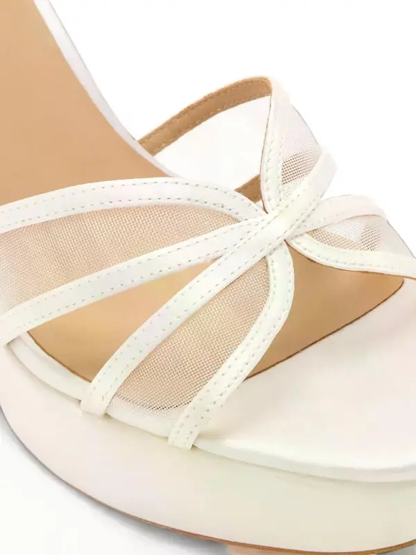 Badgley Mischka Yohana Mesh-panel Platform Sandals