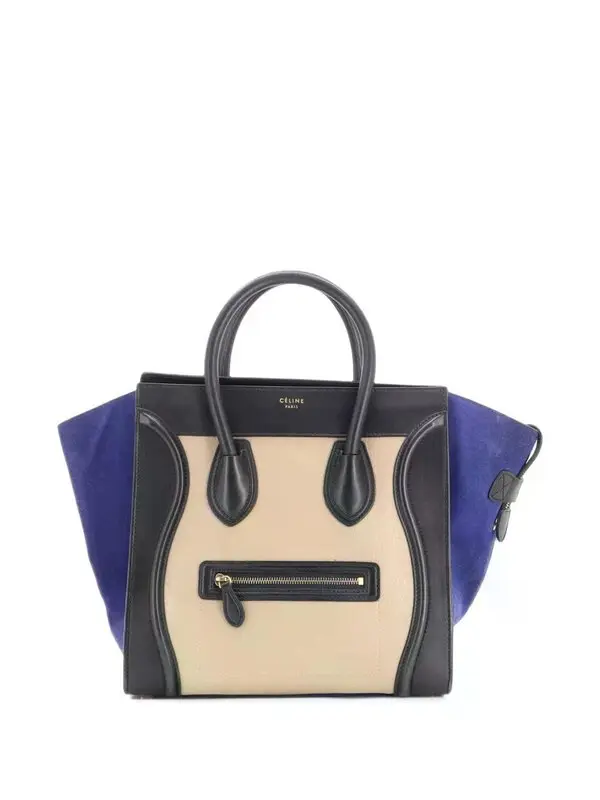 Celine Tricolor Luggage Bag Leather Mini Tote Bag