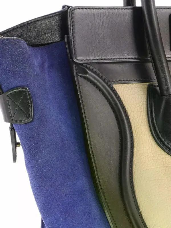 Celine Tricolor Luggage Bag Leather Mini Tote Bag