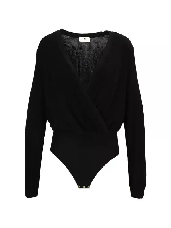 Elisabetta Franchi Ribbed Wrap-style Bodysuit