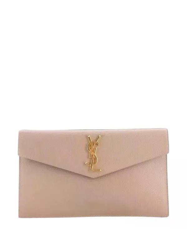 Saint Laurent Uptown Pouch Leather Clutch Bag