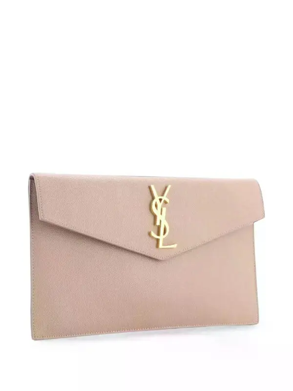 Saint Laurent Uptown Pouch Leather Clutch Bag