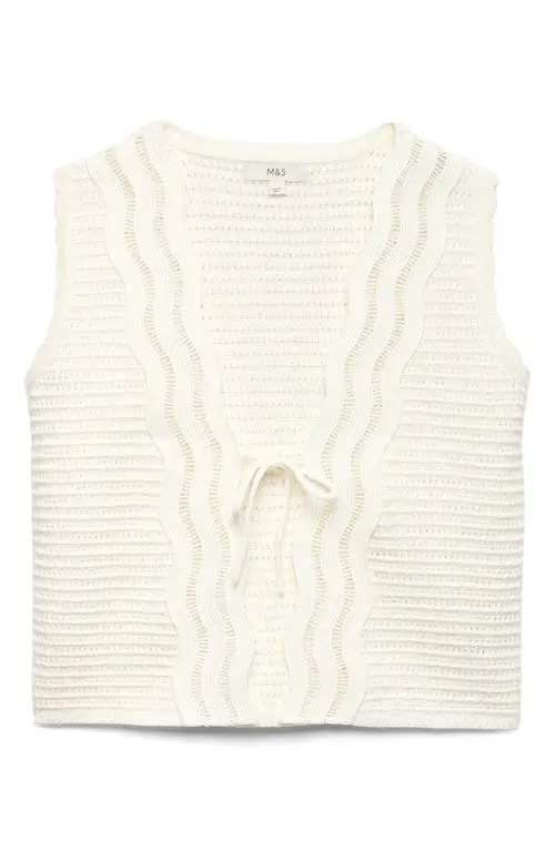 M&s Open Stitch Sweater Vest