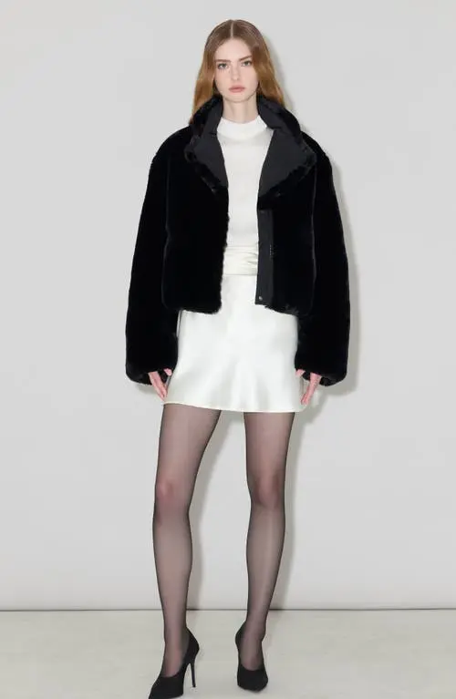 Soia & Kyo Adair Reversible Faux Fur Down Puffer Jacket