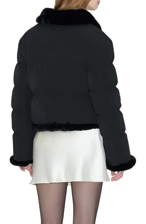 Soia & Kyo Adair Reversible Faux Fur Down Puffer Jacket