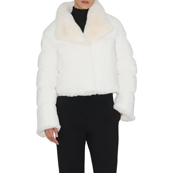 Soia & Kyo Adair Reversible 700-fill-power Down Jacket - Powder