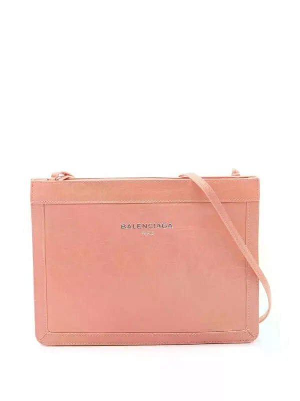 Balenciaga 2018-2026 Leather Navy Pochette Crossbody Bag