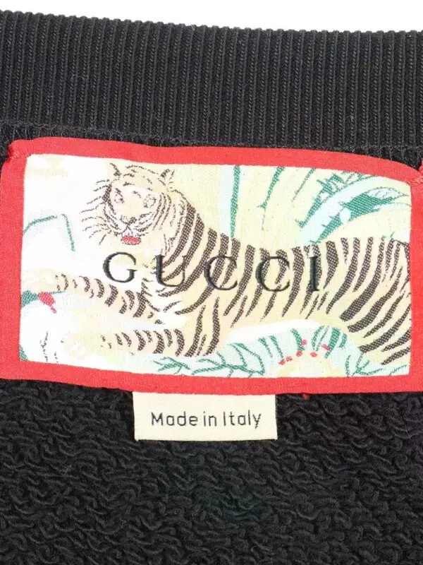 Gucci 2010s Interlocking G Tiger-embroidered Sweatshirt