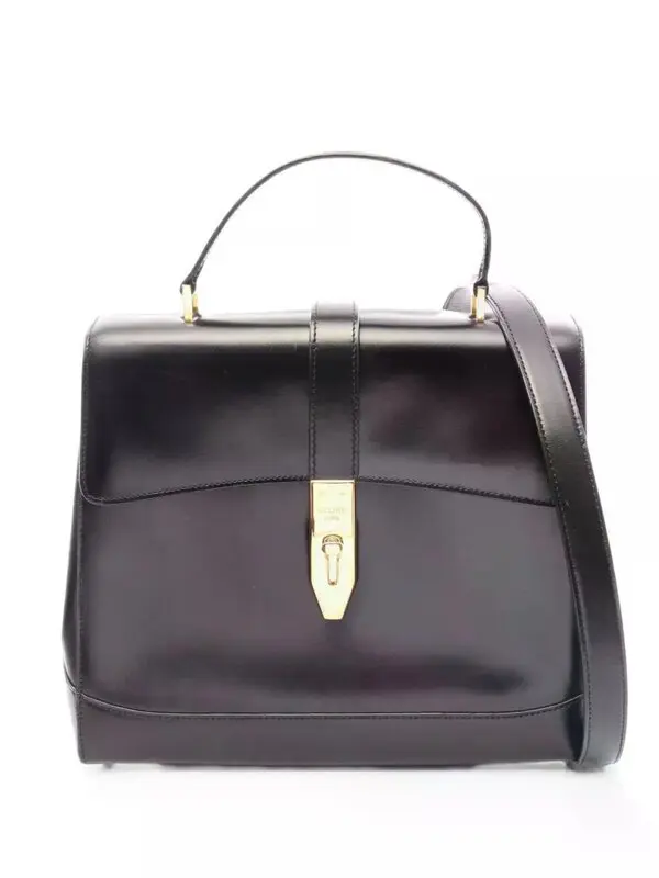 Celine 2010s Turn-lock Satchel Bag - Black