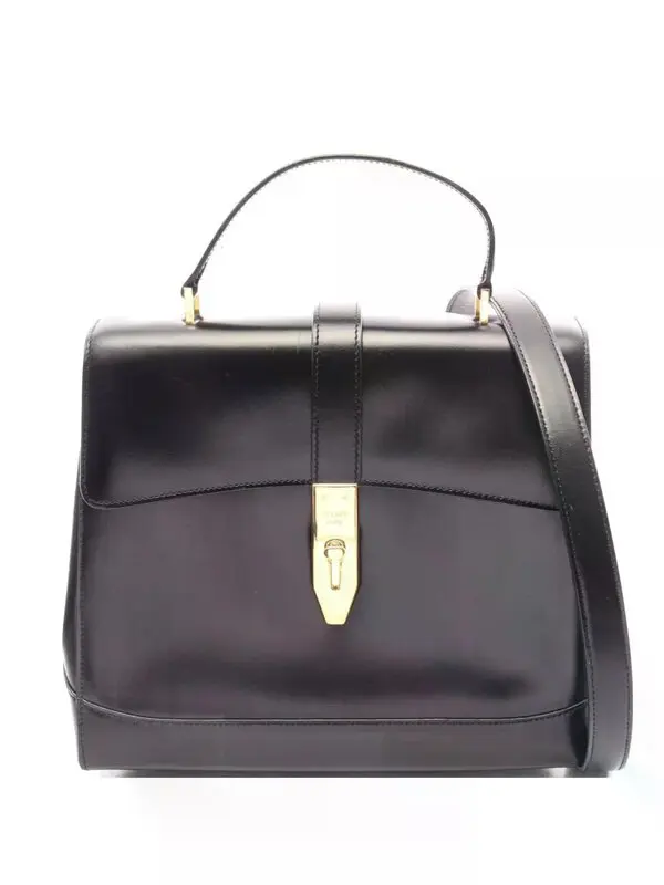 Celine 2010s Turn-lock Satchel Bag - Black
